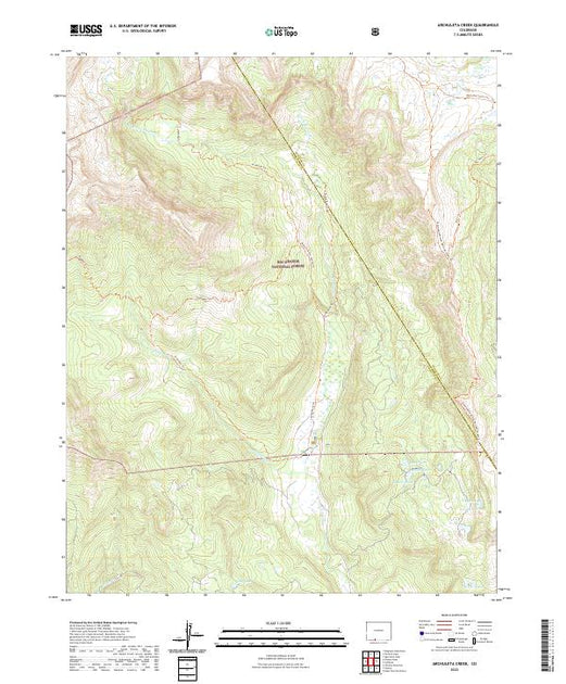 US Topo 7.5-minute map for Archuleta Creek CO – American Map Store
