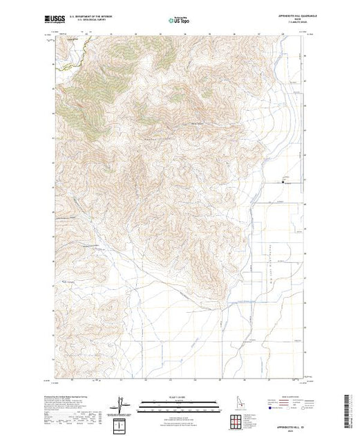 US Topo 7.5-minute map for Appendicitis Hill ID – American Map Store