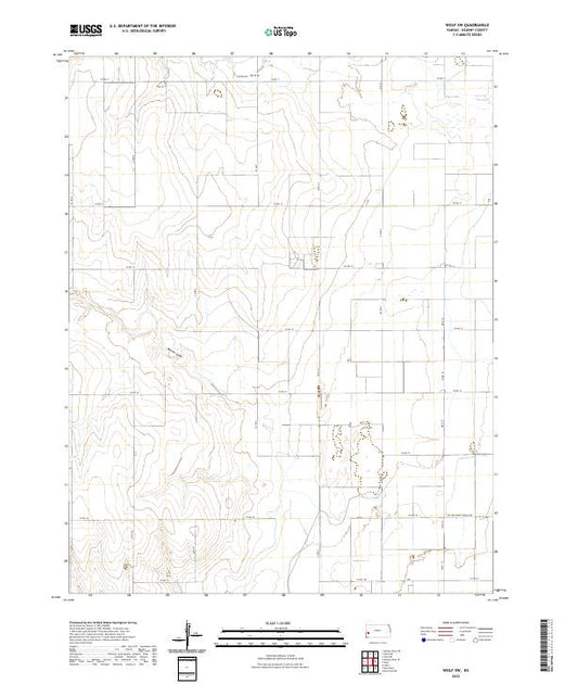 US Topo 7.5-minute map for Wolf SW KS – American Map Store
