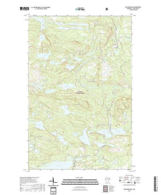 US Topo 7.5-minute map for Lima Mountain MN – American Map Store