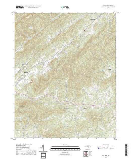 US Topo 7.5-minute map for Kings Creek NC – American Map Store