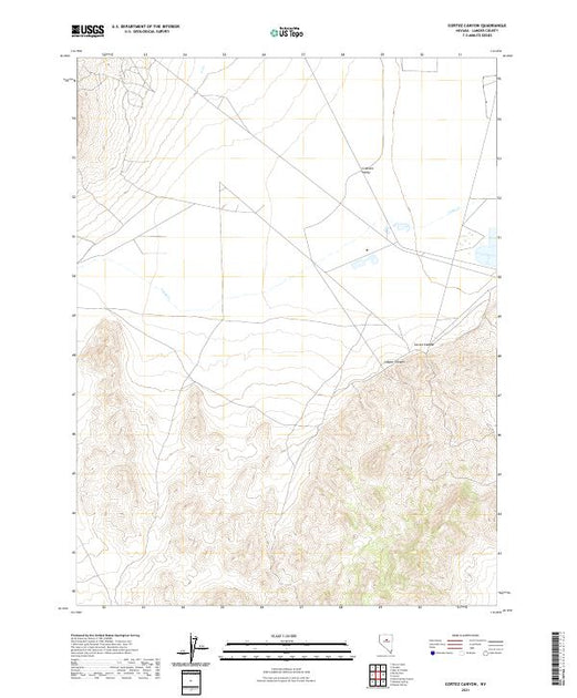 US Topo 7.5-minute map for Cortez Canyon NV – American Map Store