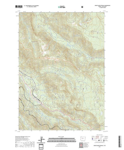 US Topo 7.5-minute map for Mount David Douglas OR – American Map Store