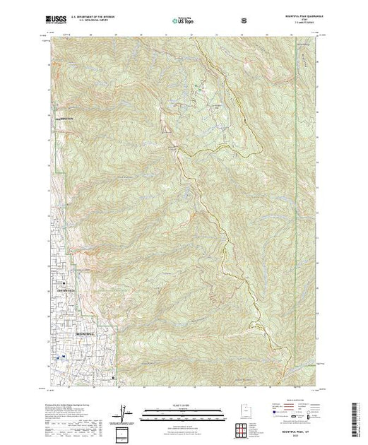 US Topo 7.5-minute map for Bountiful Peak UT – American Map Store