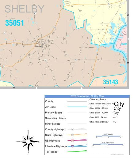 Birmingham Zip Code Map