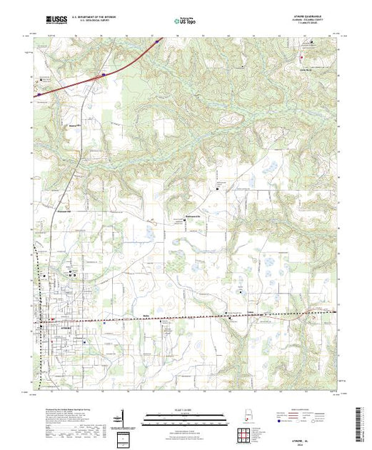 US Topo 7.5-minute map for Atmore AL – American Map Store