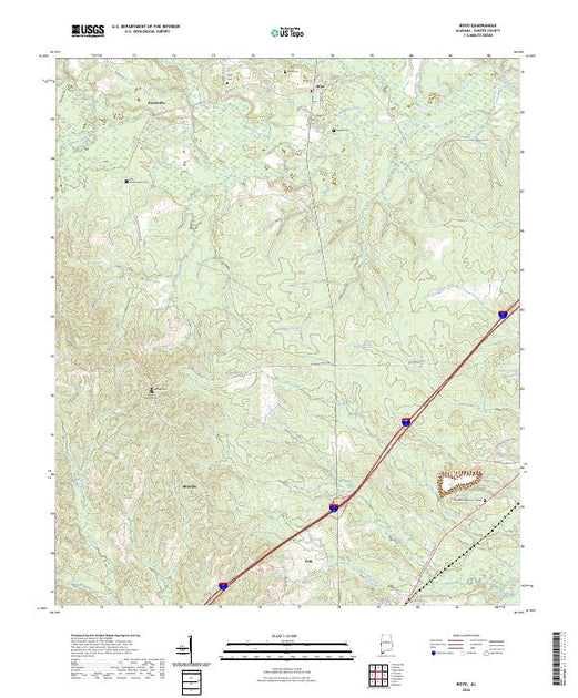 US Topo 7.5-minute map for Boyd AL – American Map Store