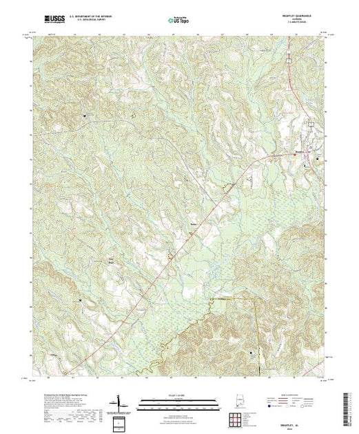 US Topo 7.5-minute map for Brantley AL – American Map Store