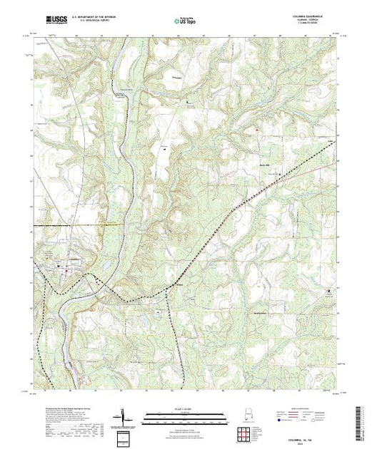 US Topo 7.5-minute map for Columbia ALGA – American Map Store