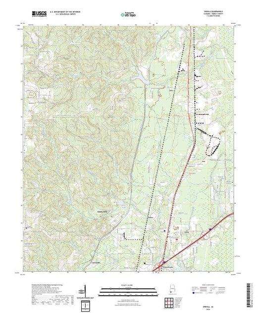 US Topo 7.5-minute map for Creola AL – American Map Store