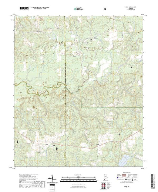 US Topo 7.5-minute map for Dixie AL – American Map Store