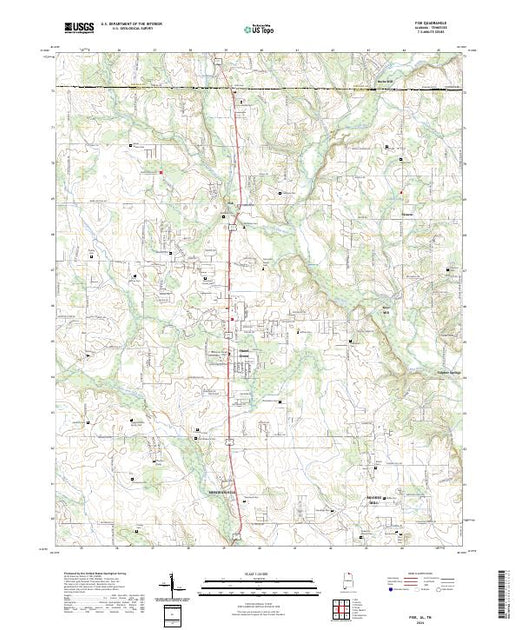 US Topo 7.5-minute map for Fisk ALTN – American Map Store