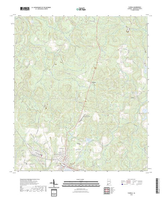 US Topo 7.5-minute map for Florala AL – American Map Store