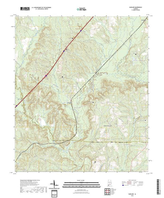 US Topo 7.5-minute map for Garland AL – American Map Store