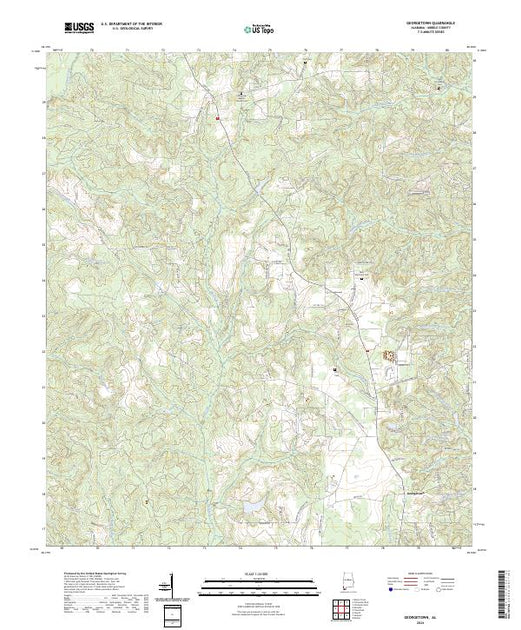US Topo 7.5-minute map for Georgetown AL – American Map Store