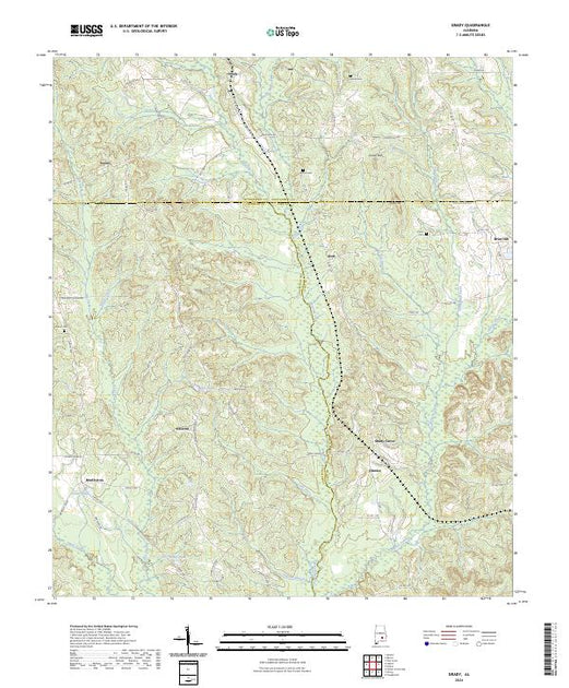 US Topo 7.5-minute map for Grady AL – American Map Store