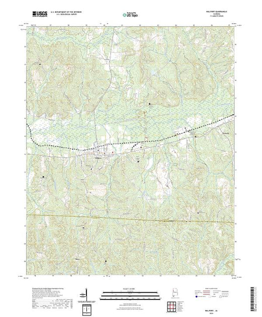 US Topo 7.5-minute map for Millport AL – American Map Store