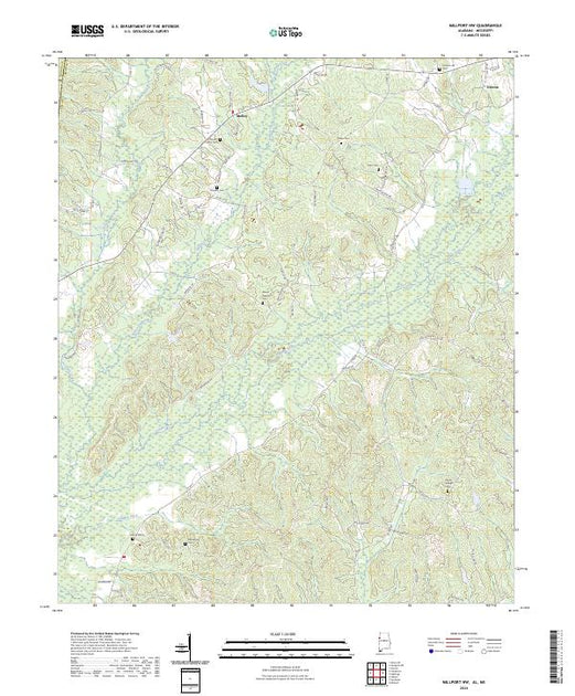 US Topo 7.5-minute map for Millport NW ALMS – American Map Store