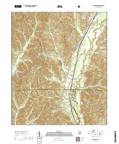 USGS US Topo 7.5-minute map for Plantersville AL 2021 – American Map Store
