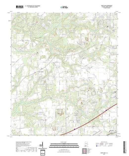 US Topo 7.5-minute map for Saint Elmo AL – American Map Store