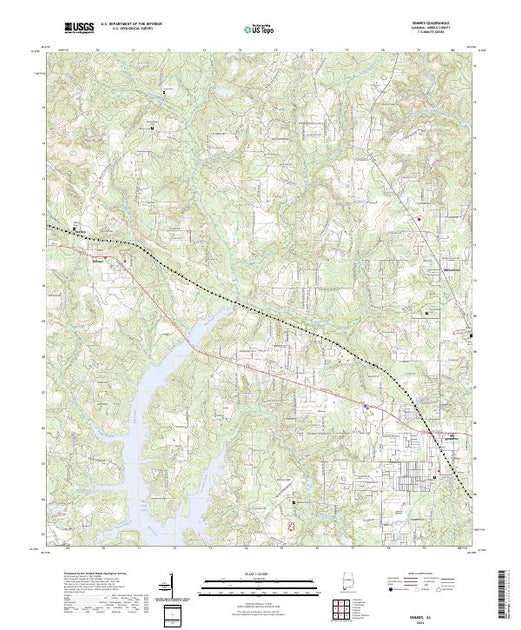 US Topo 7.5-minute map for Semmes AL – American Map Store