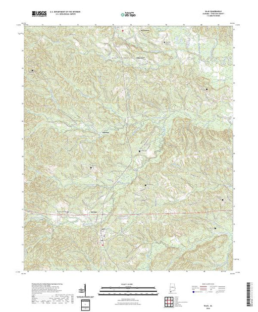US Topo 7.5-minute map for Silas AL – American Map Store