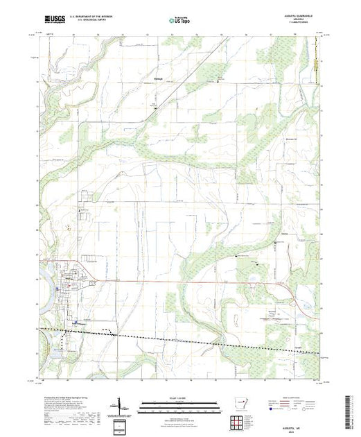 US Topo 7.5-minute map for Augusta AR – American Map Store