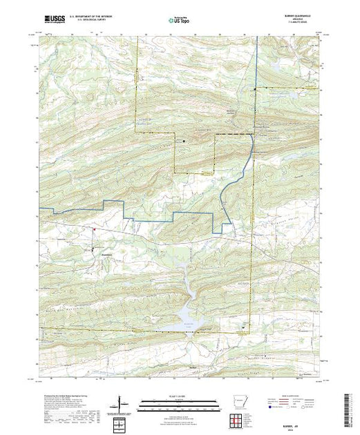 US Topo 7.5-minute map for Barber AR – American Map Store