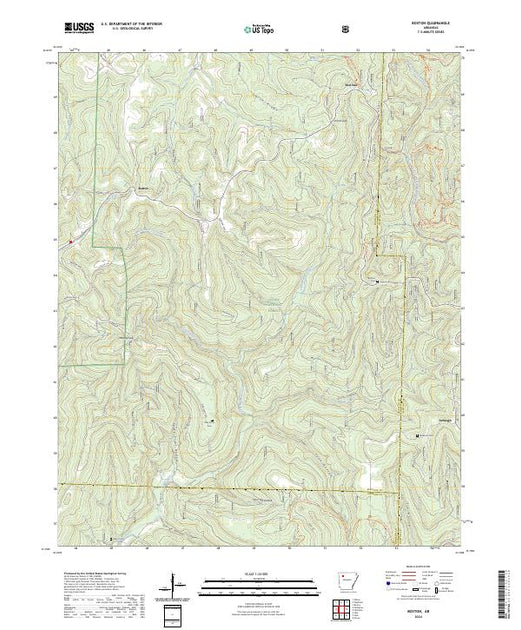 US Topo 7.5-minute map for Boston AR – American Map Store