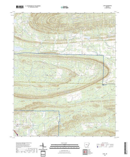 US Topo 7.5-minute map for Cato AR – American Map Store