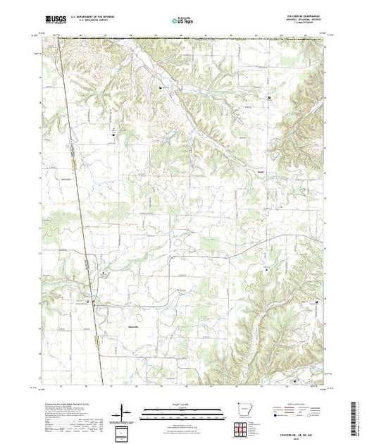 US Topo 7.5-minute map for Colcord NE AROKMO – American Map Store