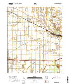 USGS US Topo 7.5-minute map for Crawfordsville AR 2020 – American Map Store