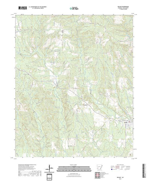 US Topo 7.5-minute map for Delight AR – American Map Store