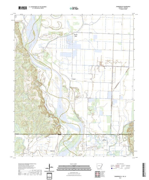 US Topo 7.5-minute map for Doddridge SE ARLA – American Map Store