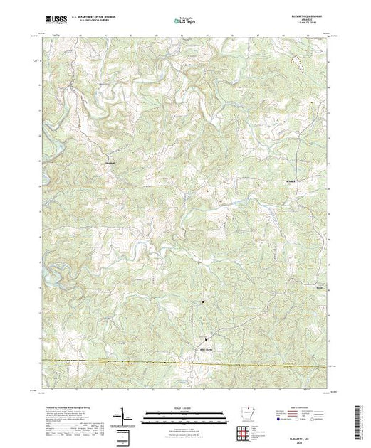 US Topo 7.5-minute map for Elizabeth AR – American Map Store