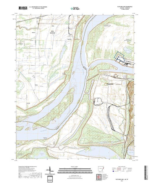 US Topo 7.5-minute map for Fletcher Lake ARTN – American Map Store