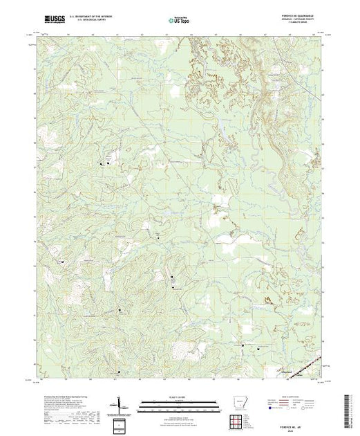 US Topo 7.5-minute map for Fordyce NE AR – American Map Store