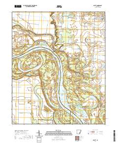 USGS US Topo 7.5-minute map for Gillett AR 2020 – American Map Store