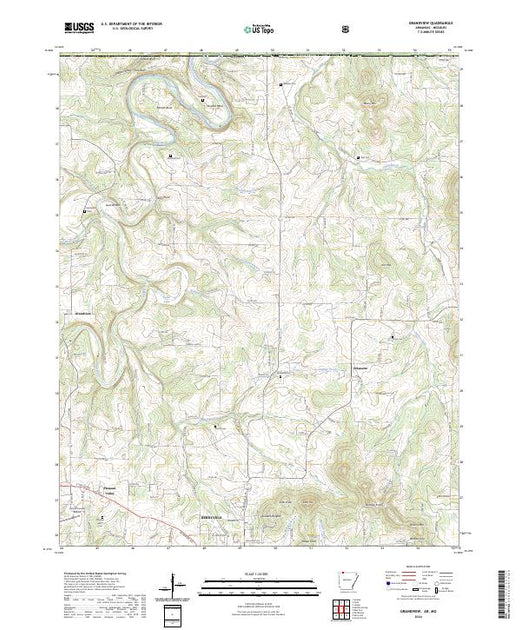 US Topo 7.5-minute map for Grandview ARMO – American Map Store