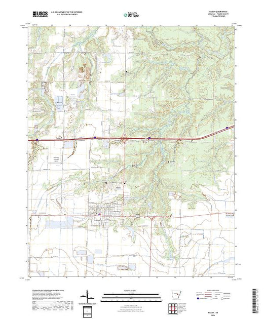 US Topo 7.5-minute map for Hazen AR – American Map Store
