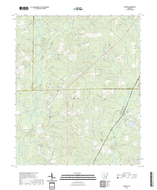 US Topo 7.5-minute map for Kedron AR – American Map Store