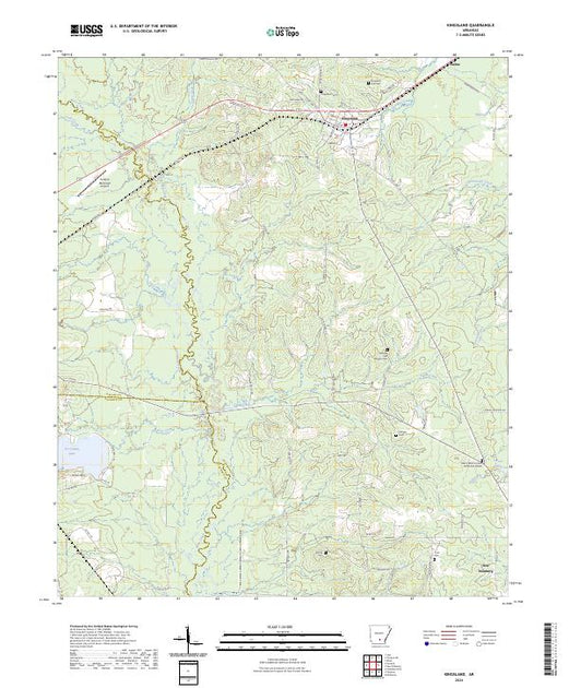US Topo 7.5-minute map for Kingsland AR – American Map Store