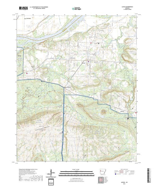US Topo 7.5-minute map for Lavaca AR – American Map Store