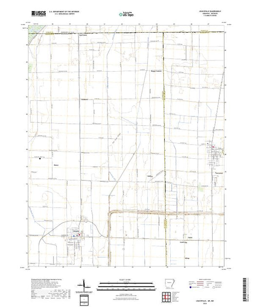 US Topo 7.5-minute map for Leachville ARMO – American Map Store