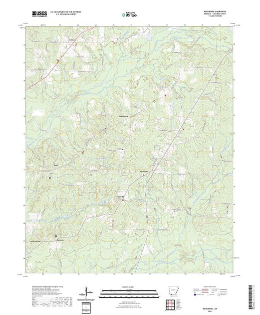US Topo 7.5-minute map for Macedonia AR – American Map Store