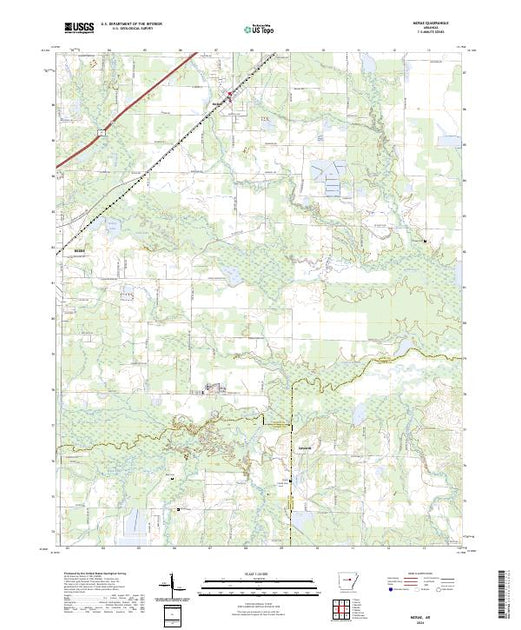 US Topo 7.5-minute map for McRae AR – American Map Store