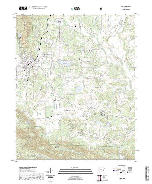 US Topo 7.5-minute map for Mena AR – American Map Store