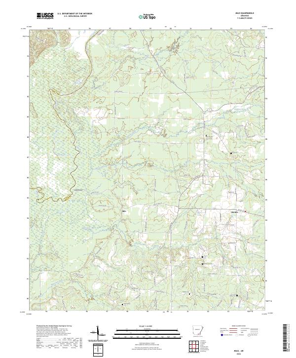 US Topo 7.5-minute map for Milo AR – American Map Store