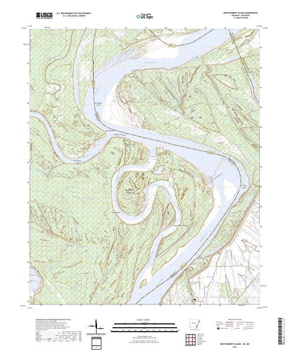 US Topo 7.5-minute map for Montgomery Island ARMS – American Map Store