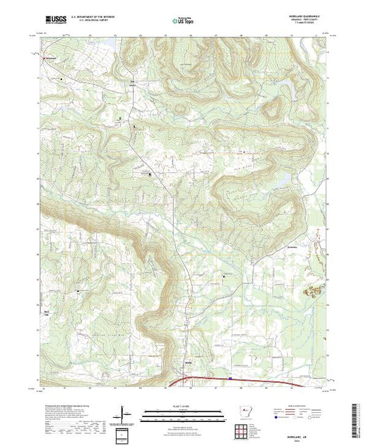 US Topo 7.5-minute map for Moreland AR – American Map Store